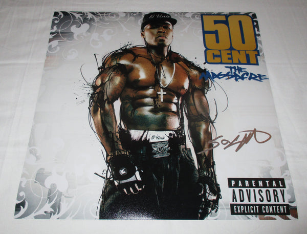 50 CENT SIGNED THE MASSACRE 12X12 PHOTO – Overtime Autographs