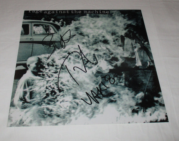 RAGE AGAINST THE MACHINE SIGNED 12X12 PHOTO – Overtime Autographs