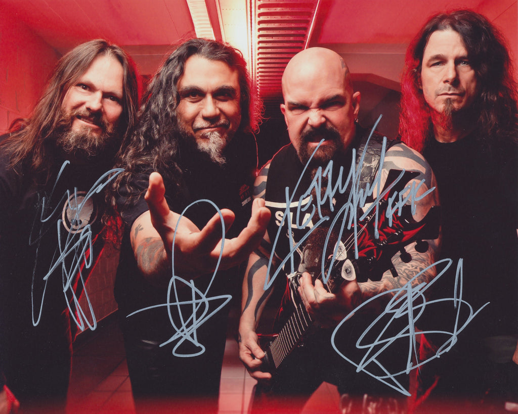 SLAYER SIGNED 8X10 PHOTO – Overtime Autographs