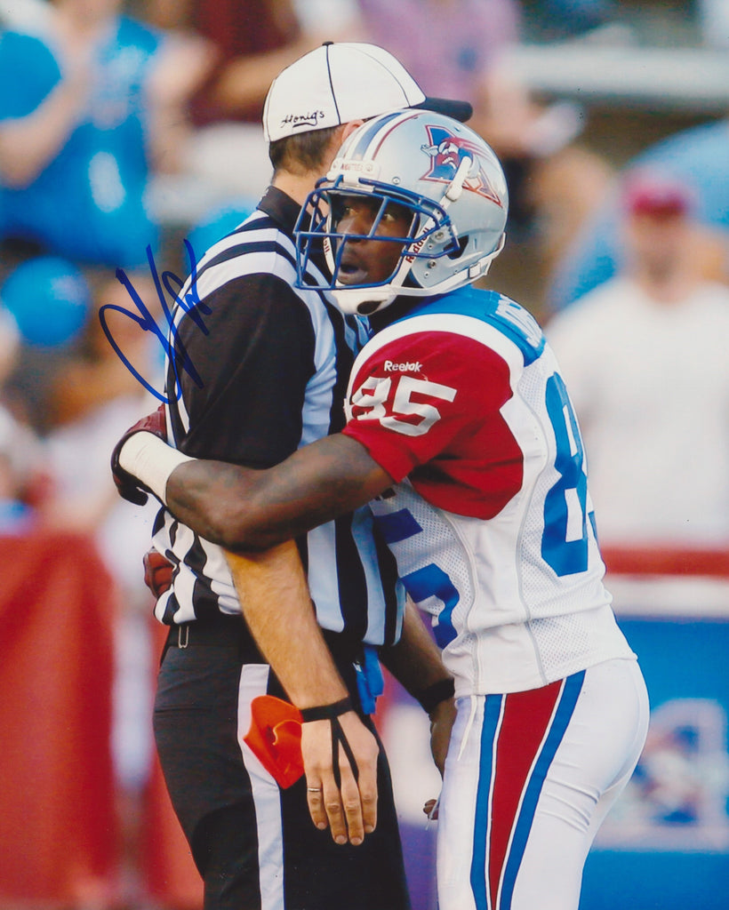 CHAD JOHNSON SIGNED MONTREAL ALOUETTES 8X10 PHOTO – Overtime Autographs
