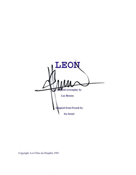LUC BESSON SIGNED LEON: THE PROFESSIONAL 120 PAGE FULL SCRIPT ...