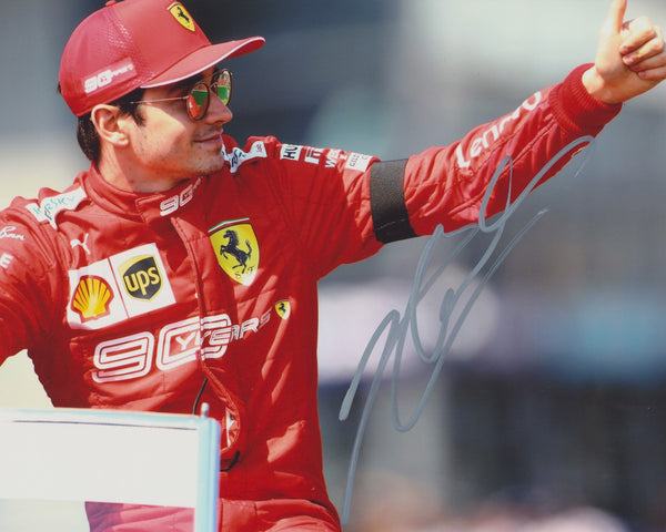 CHARLES LECLERC SIGNED SCUDERIA FERRARI F1 FORMULA 1 8X10 PHOTO ...