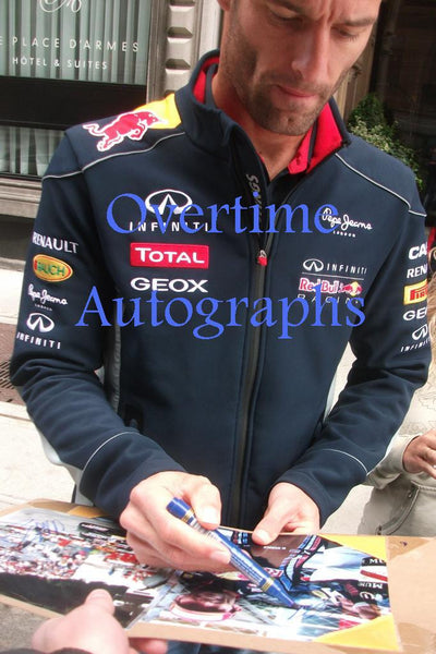 MARK WEBBER SIGNED RED BULL RACING F1 FORMULA 1 8X10 PHOTO 2 – Overtime ...